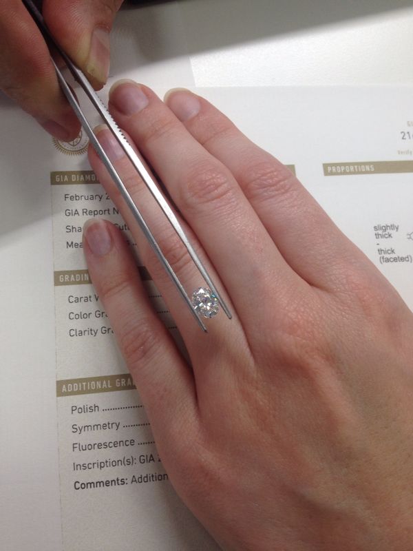 Making a bespoke diamond engagement ring for Rob and Lucy Quality Diamonds
