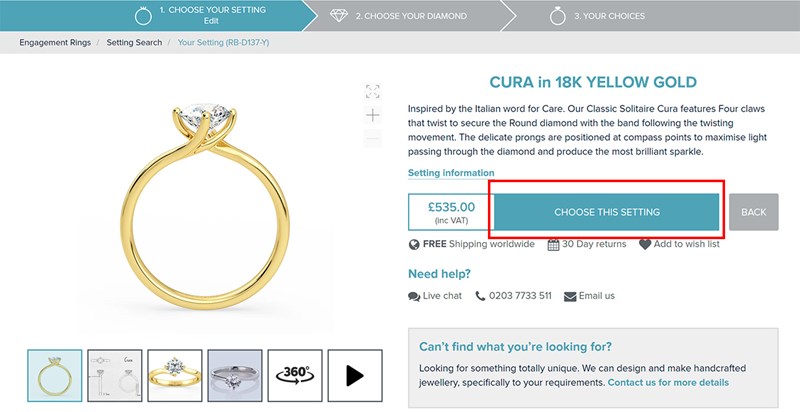 Design your own engagement ring online
