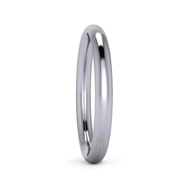 Palladium 950 2.5mm Heavy Weight Traditional Court Wedding Ring ...