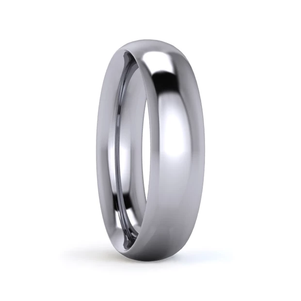 Palladium 950 5mm Heavy Weight Traditional Court Wedding Ring | Quality ...
