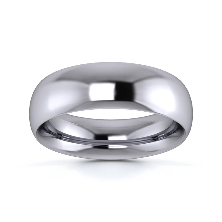 Palladium 950 6mm Heavy Weight Traditional Court Wedding Ring | Quality ...
