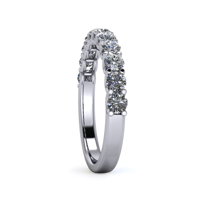 Platinum 2.7mm Half U Collet Diamond Set Ring | Quality Diamonds
