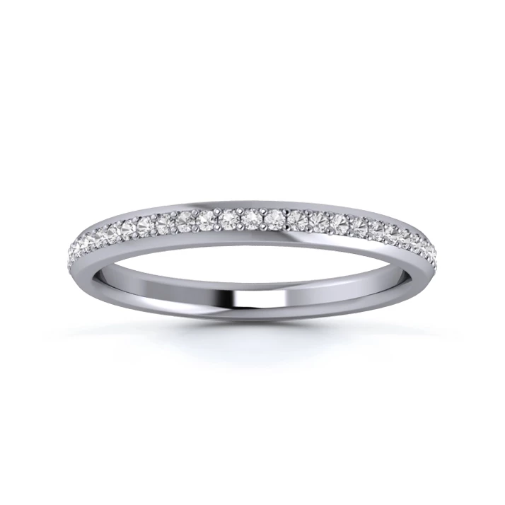 Platinum 2.2mm Full Grain Diamond Set Ring | Quality Diamonds