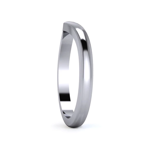 Palladium 950 2.2mm Wishbone Wedding Ring | Quality Diamonds