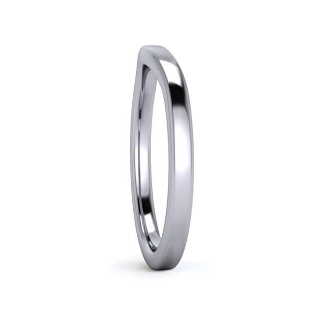 Palladium 950 2mm Slight Wave Wedding Ring | Quality Diamonds