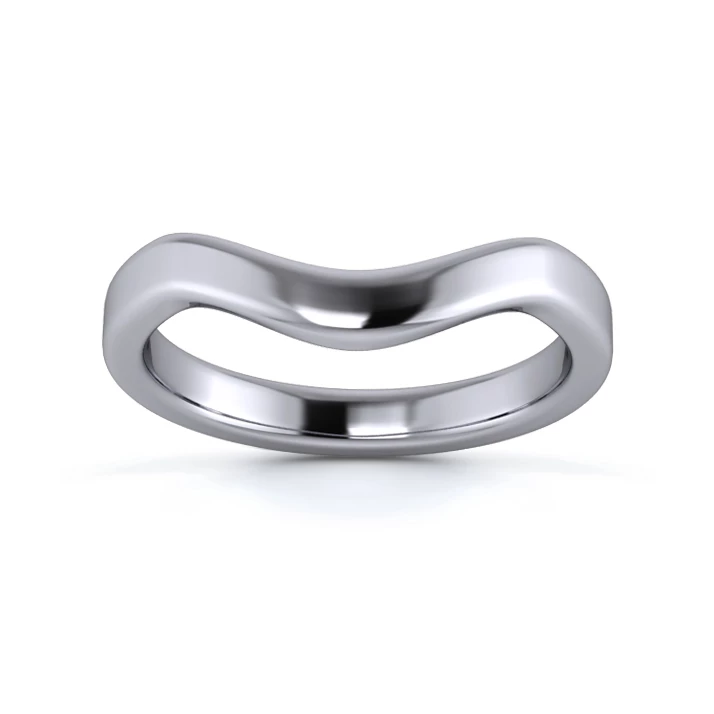 Palladium 950 2.7mm Dramatic Wave Wedding Ring | Quality Diamonds