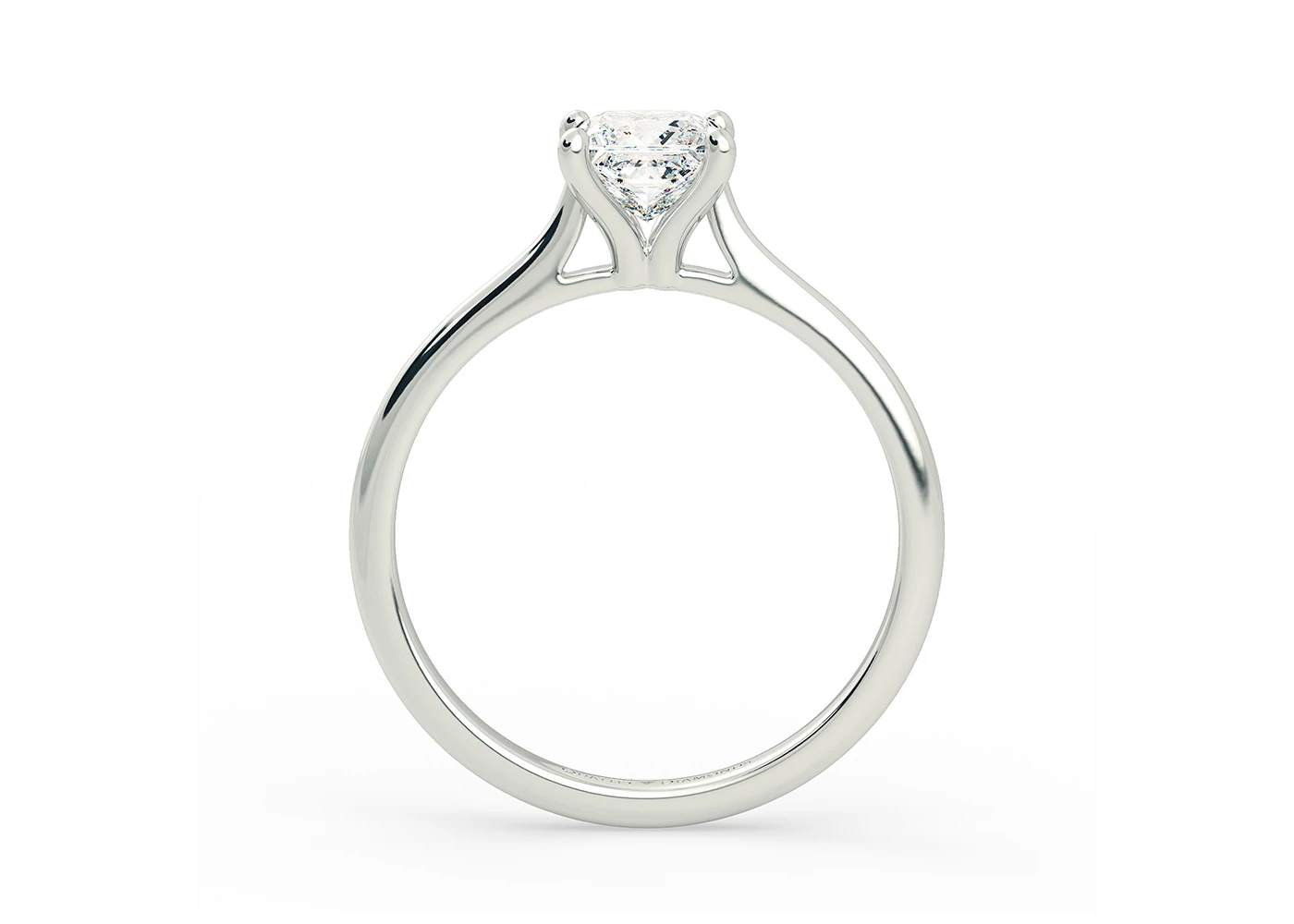 Princess Adamas Diamond Ring in 18K White Gold | Quality Diamonds