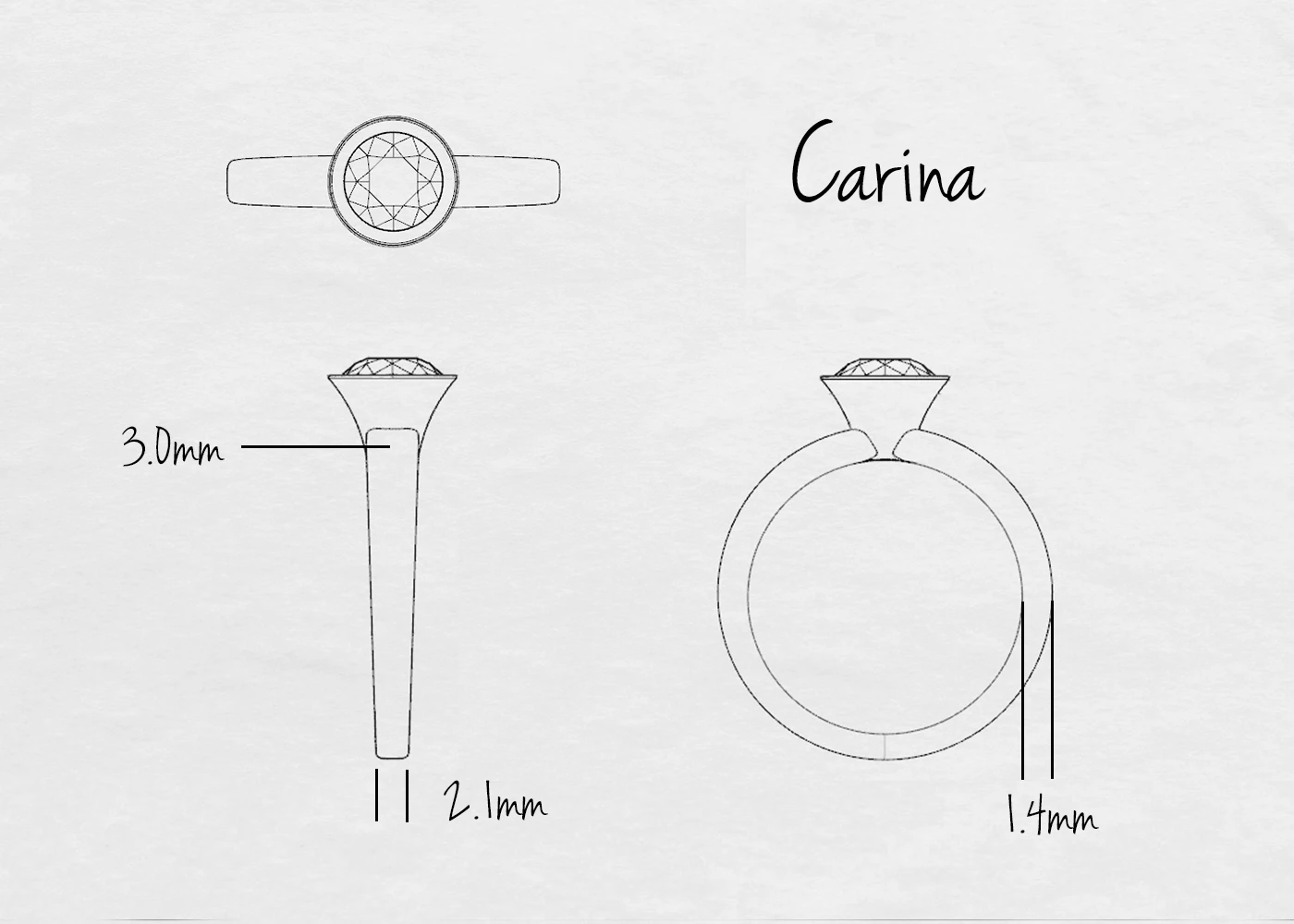 Round Brilliant Carina Diamond Ring in Platinum | Quality Diamonds